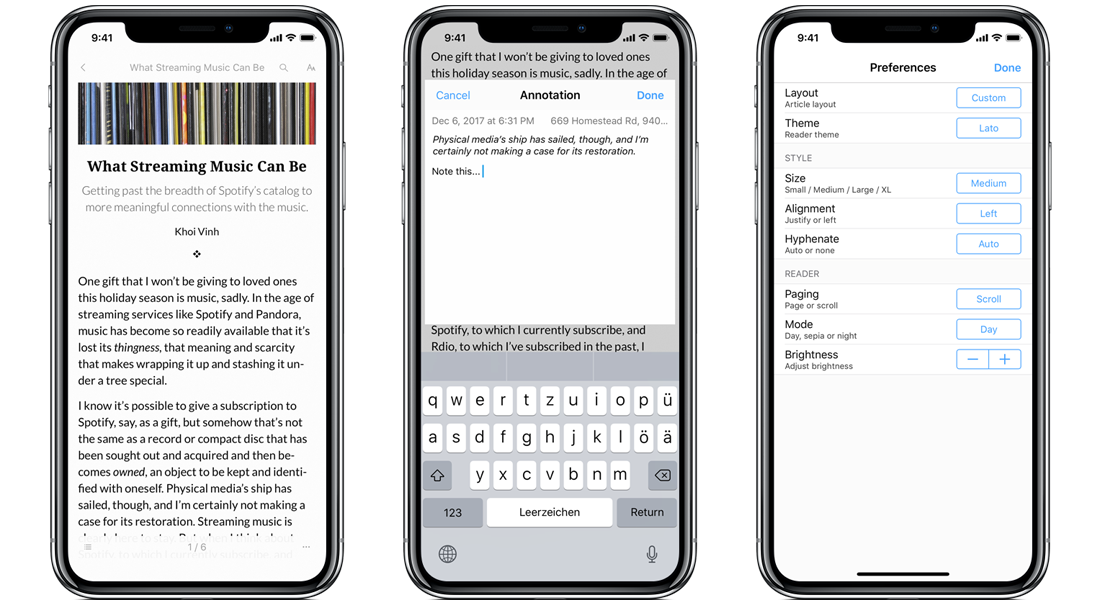 Articles + for iPhone, iPad and Mac - Save and read articles later